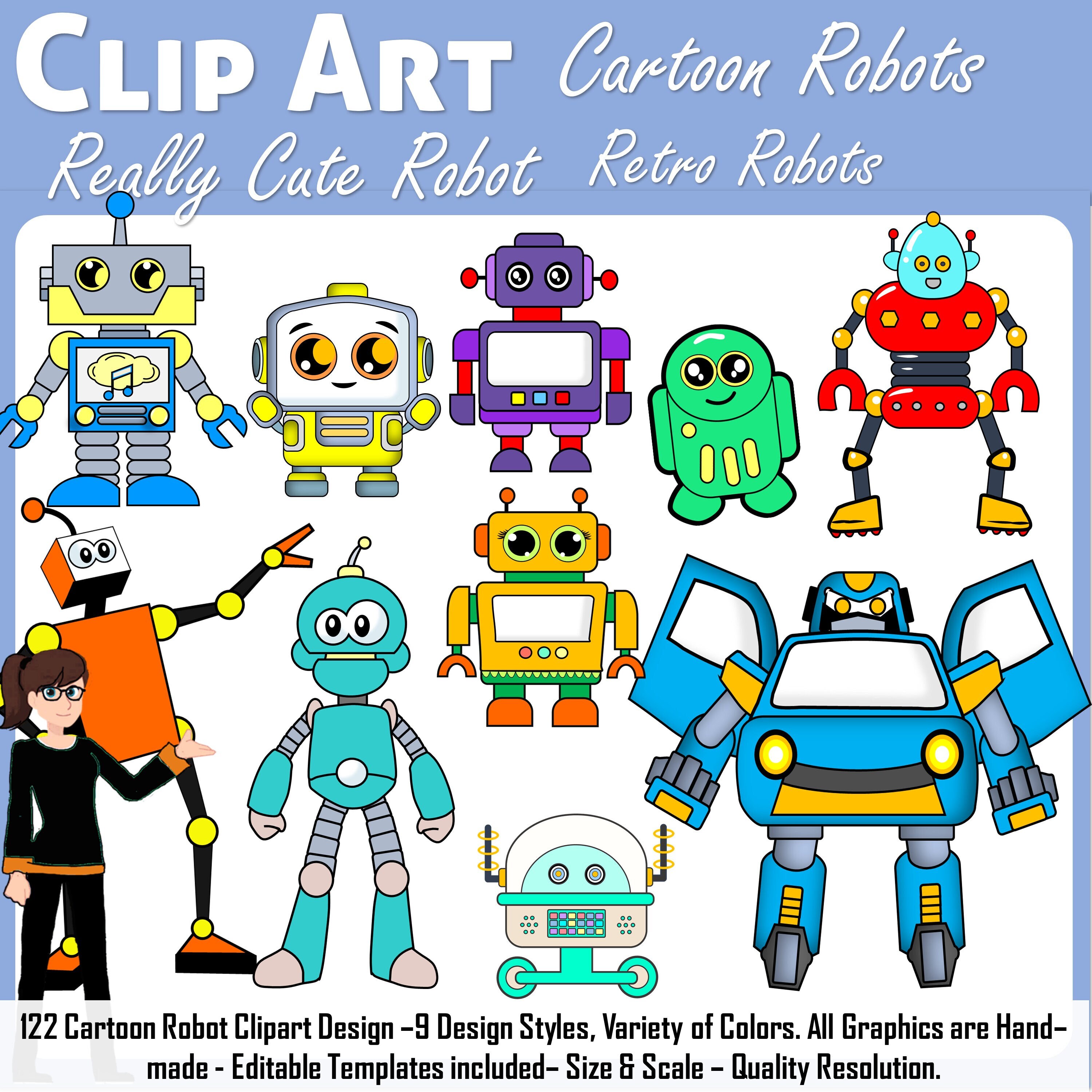 Robot Clipart, Cartoon Robot Clipart, Vector Cartoon Robot Clipart ...
