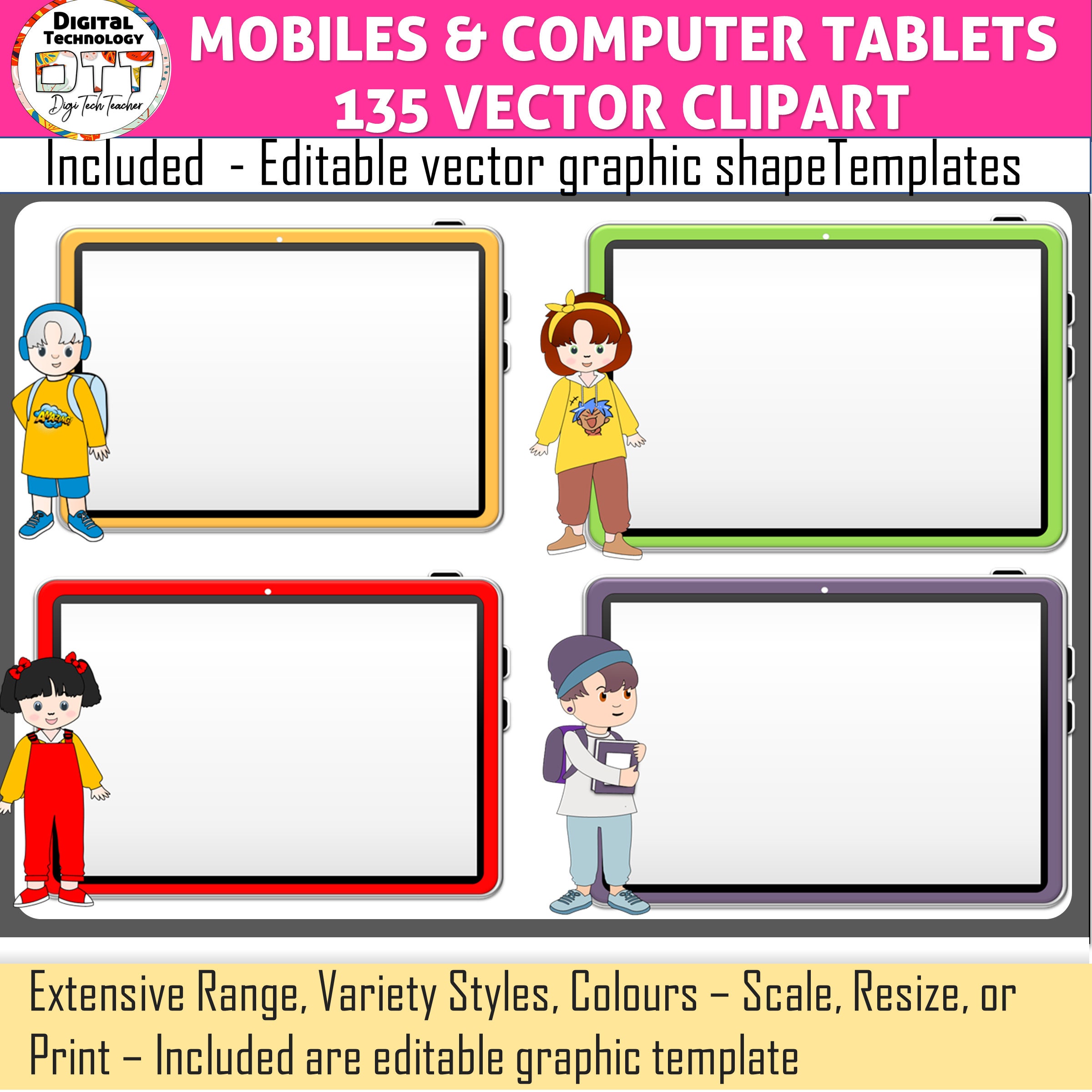 Mobile Tablet Clipart