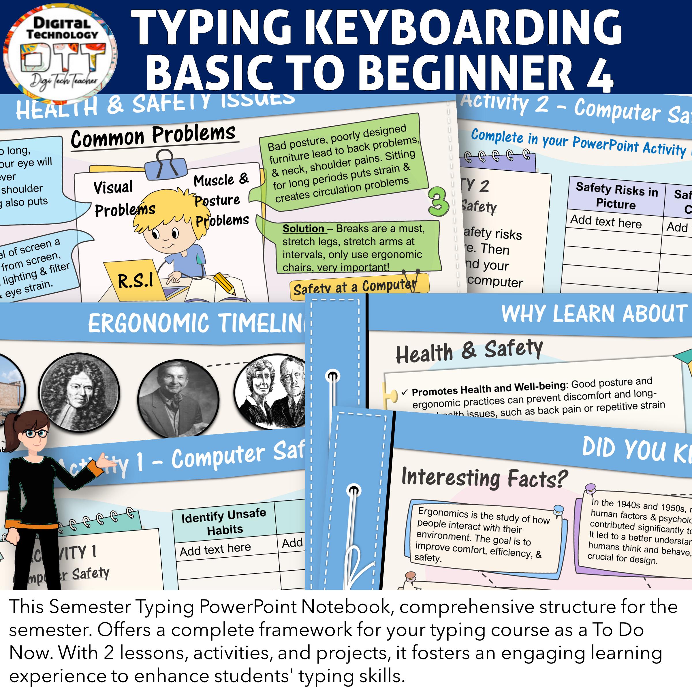 Touch Typing Basic Beginner 4, Keyboarding Practice, Typing Basics ...