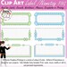 Notes and Label Vector Clipart, Name Tag Clipart, Notepad Clipart ...