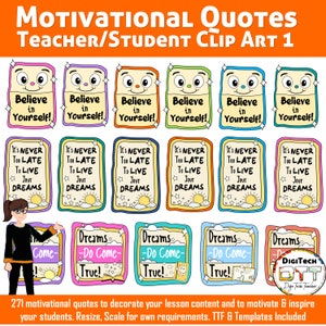 Motivational Quote Clipart 1, Inspirational Student Quote Clipart ...