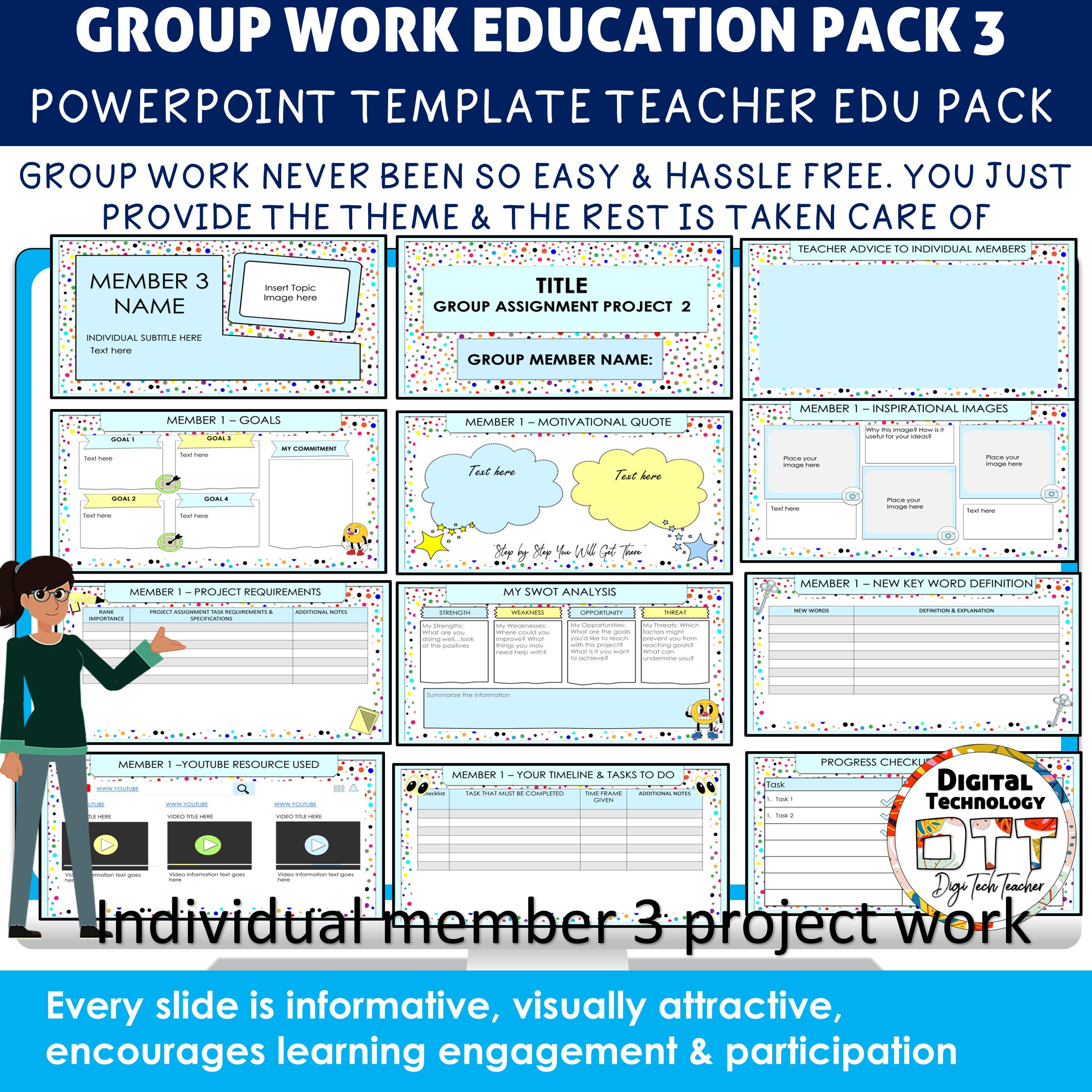 Group Work Powerpoint Template: Teacher Lesson Planner (editable) - Etsy