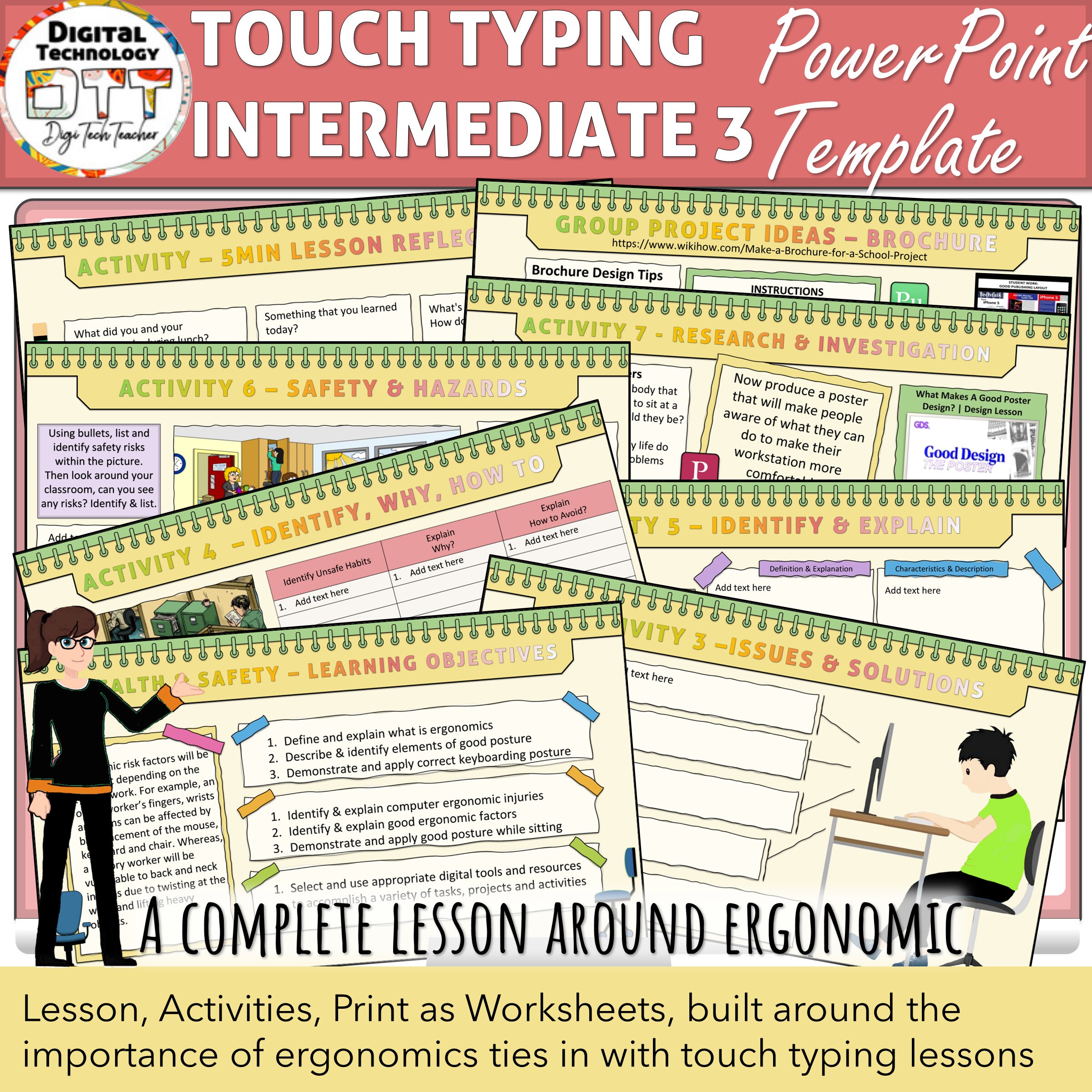 Touch Typing Intermediate 3, Keyboarding, Computer Lessons, Student ...