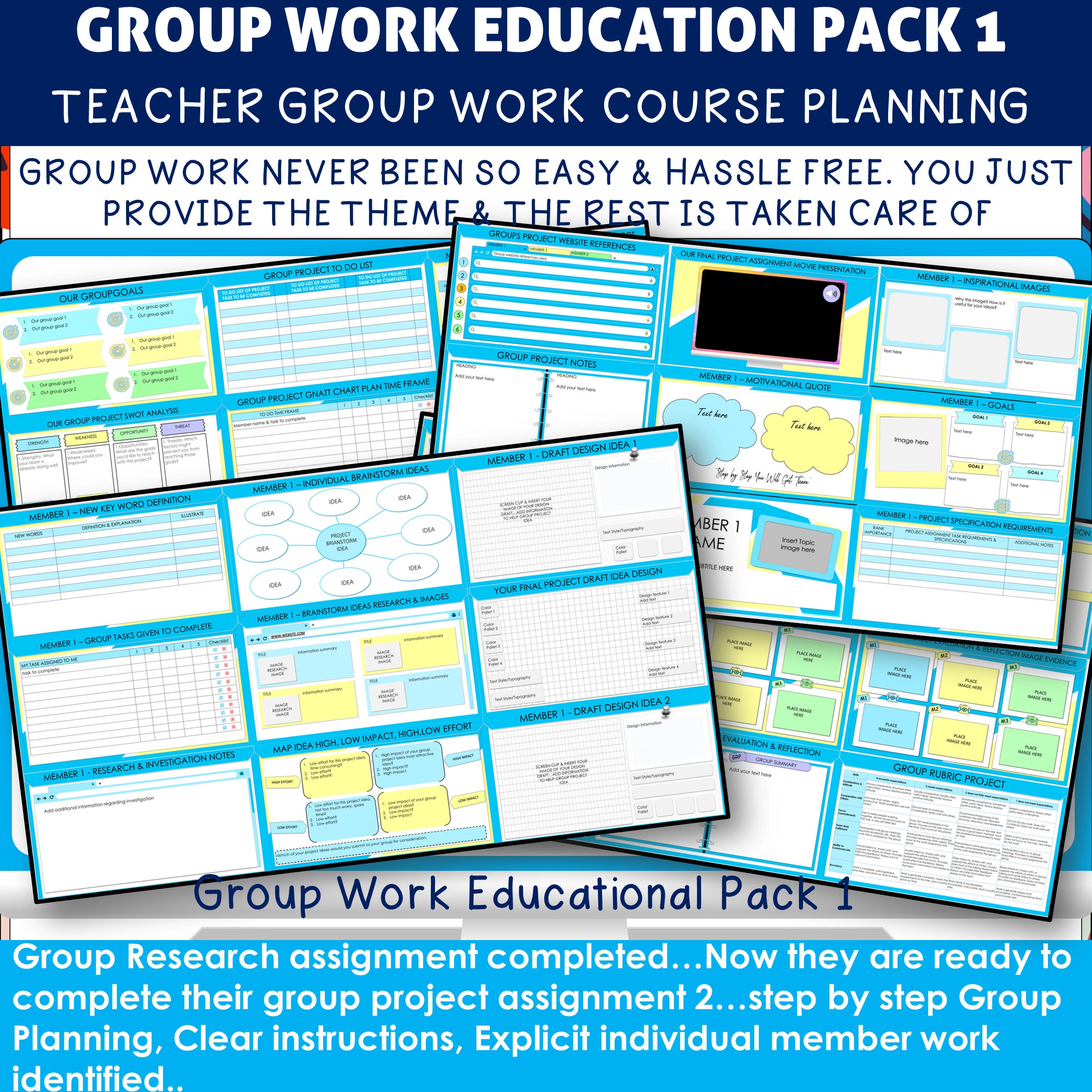 Teacher Group Project Powerpoint Template: Student Lesson Planner ...