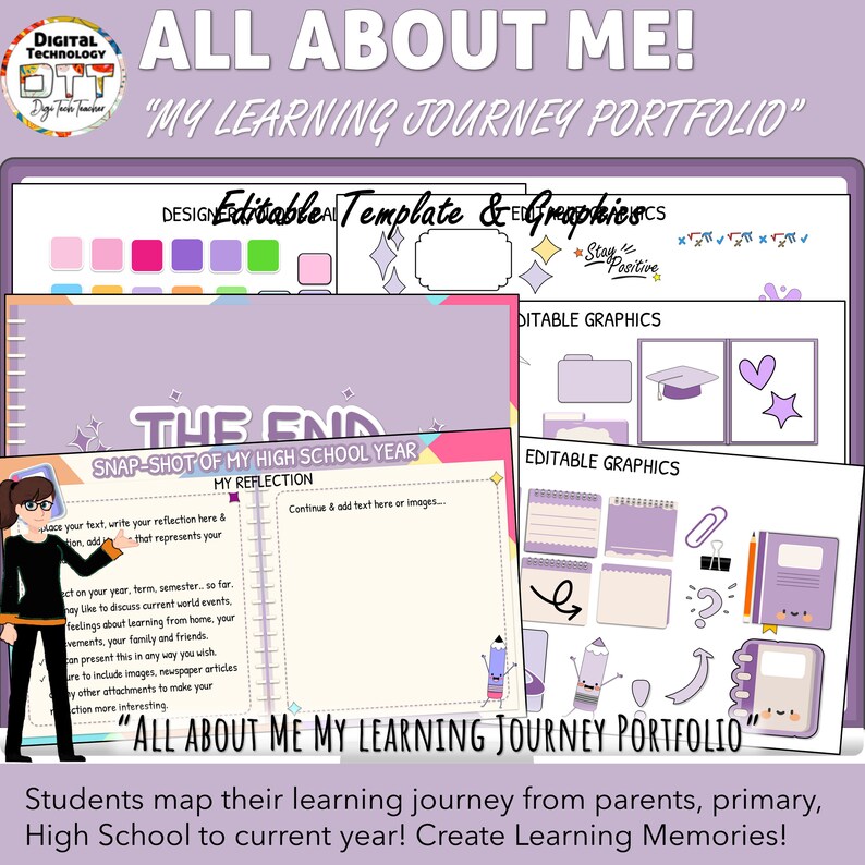 Learning Journey Portfolio: Editable Powerpoint Template - Etsy