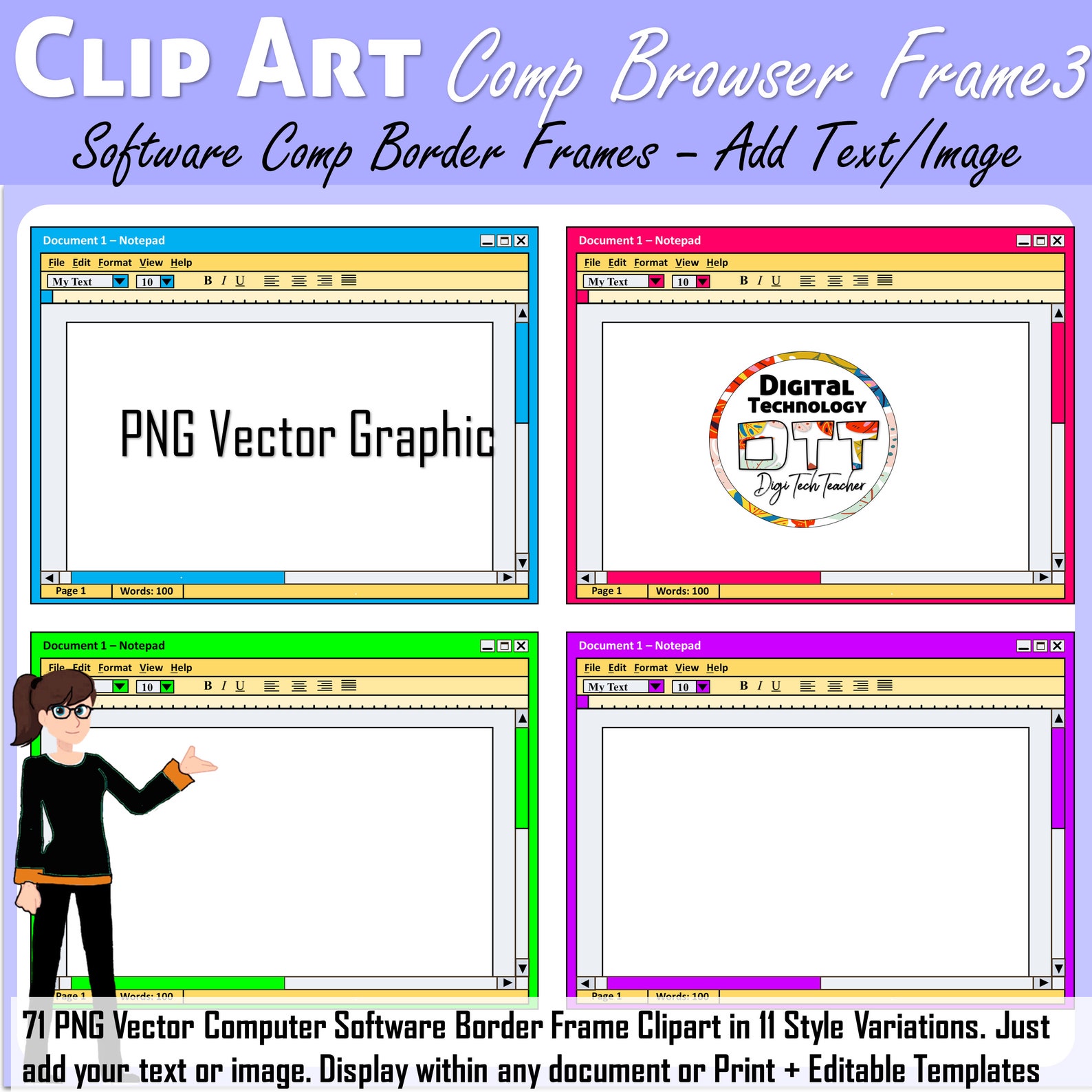 Computer Browser Software Border Frame Clipart 3, Software Vector ...