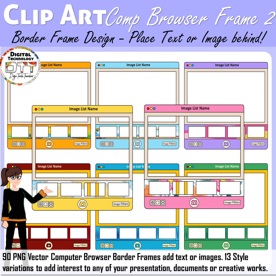 Computer Browser Border Frame Clipart 2, Browser Window Clipart ...