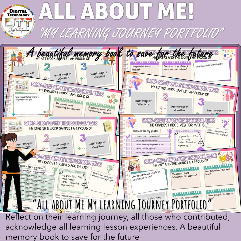 Learning Journey Portfolio: Editable Powerpoint Template - Etsy