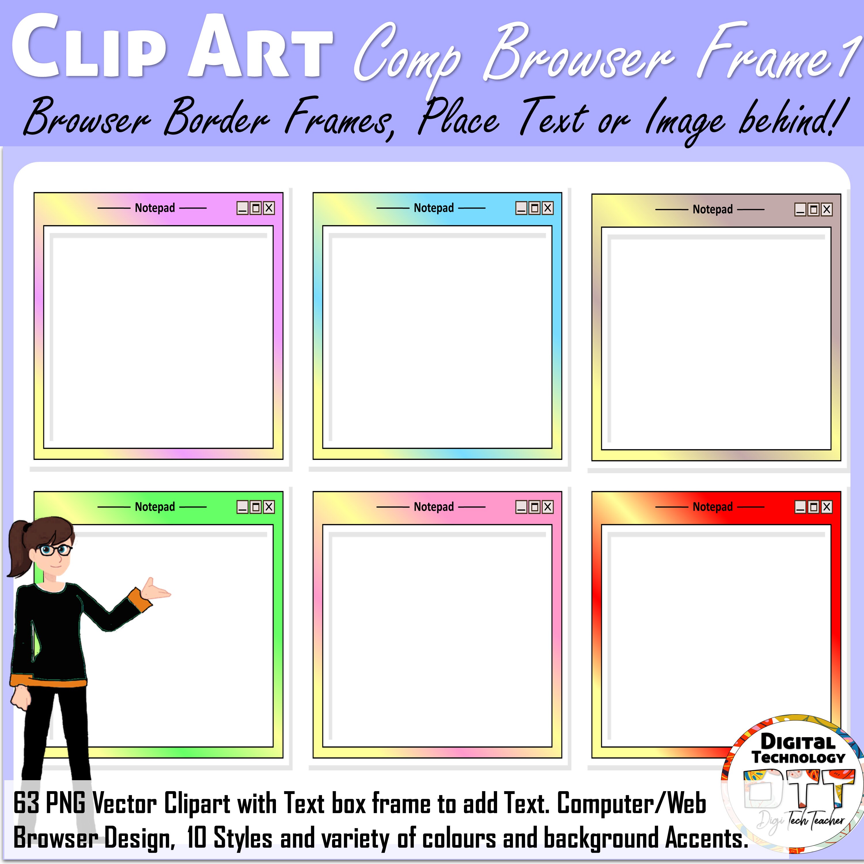 Computer Browser Border Frame Clipart 1, Browser Window Clipart ...
