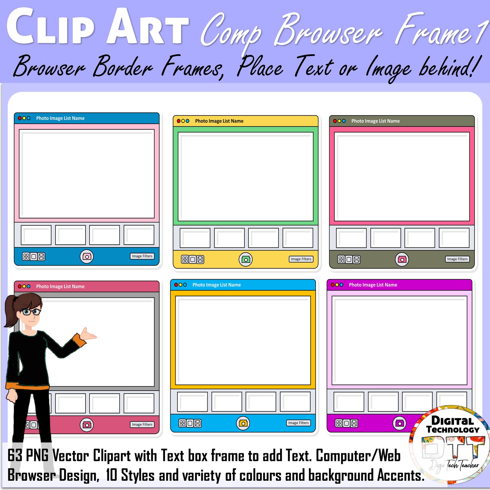 Computer Browser Border Frame Clipart 1, Browser Window Clipart ...