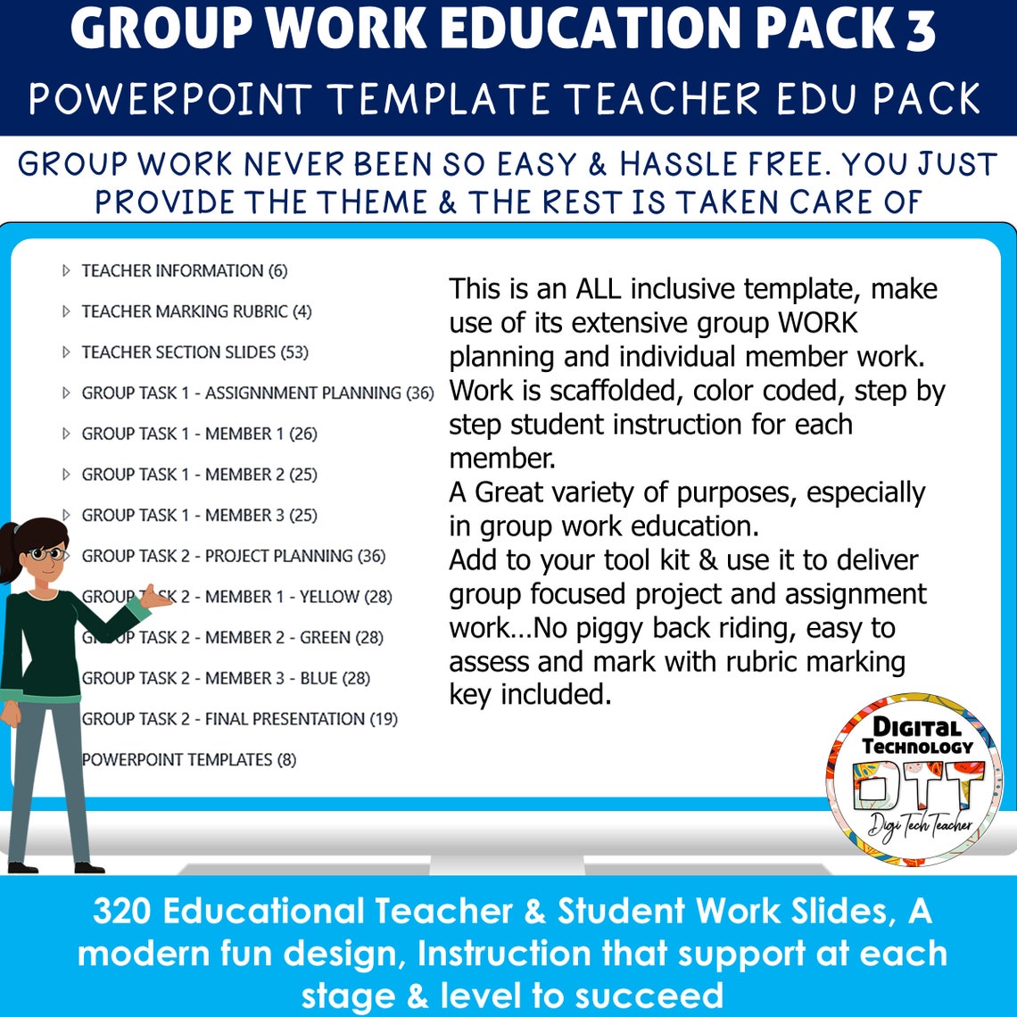 Group Work Powerpoint Template: Teacher Lesson Planner (editable) - Etsy