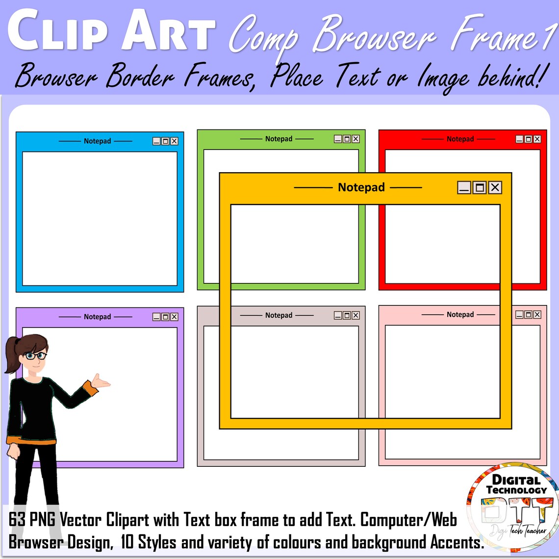 Computer Browser Border Frame Clipart 1, Browser Window Clipart ...