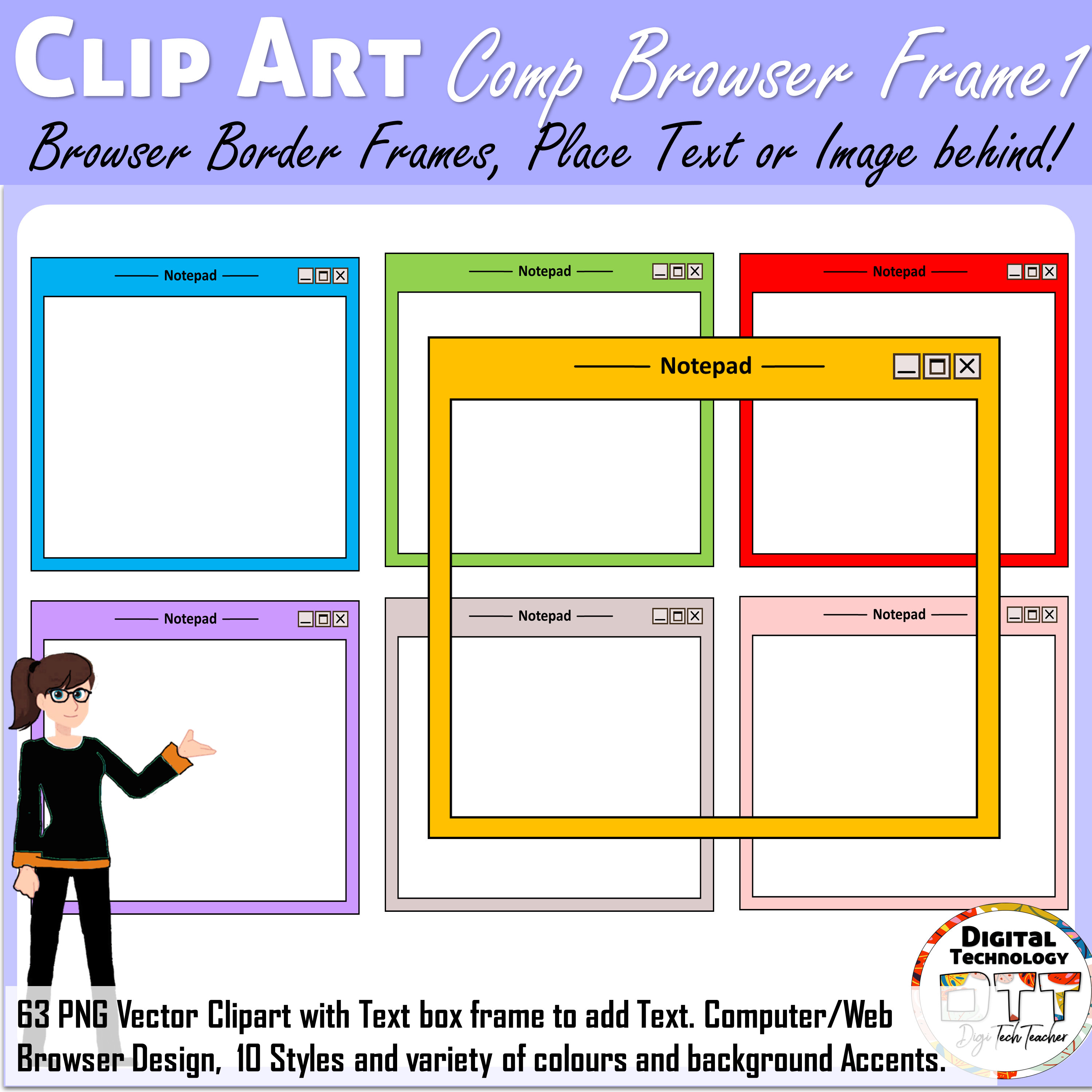 Computer Browser Border Frame Clipart 1, Browser Window Clipart ...