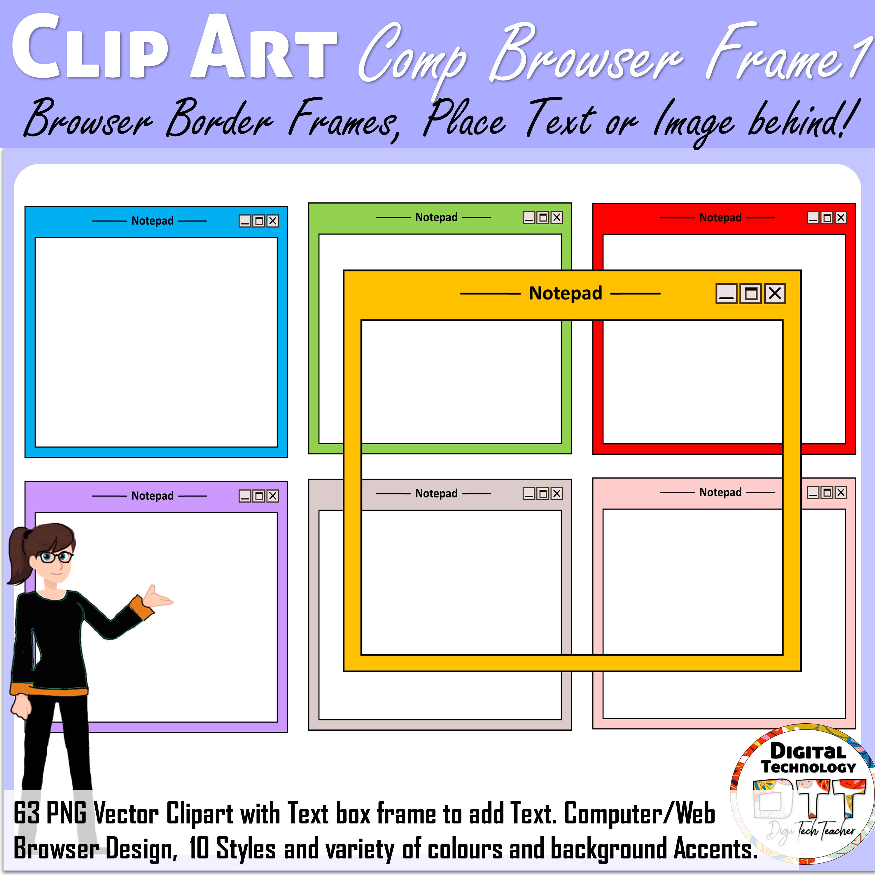 Computer Browser Border Frame Clipart 1, Browser Window Clipart ...