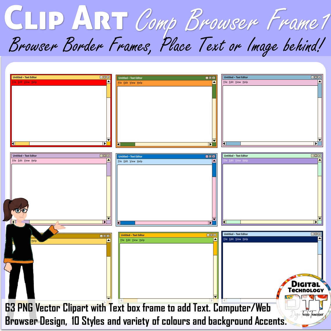 Computer Browser Border Frame Clipart 1, Browser Window Clipart ...