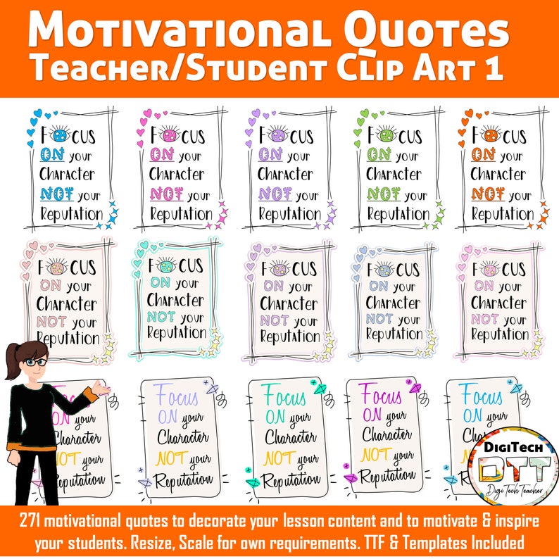 Motivational Quote Clipart 1, Inspirational Student Quote Clipart ...