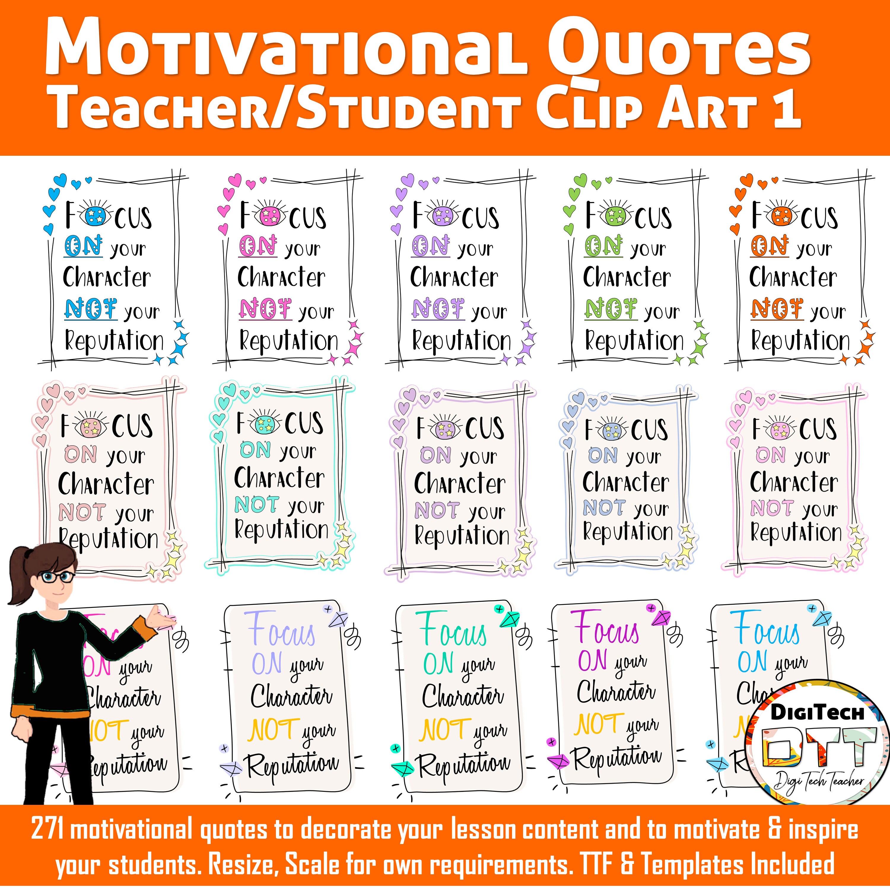 Motivational Quote Clipart 1, Inspirational Student Quote Clipart ...