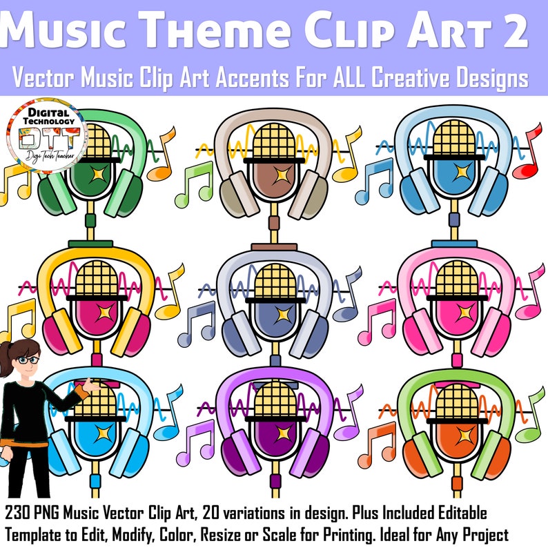 Music Vector Clip Art 2, Media Clip Art, Music Icon Clip Art, Teacher ...