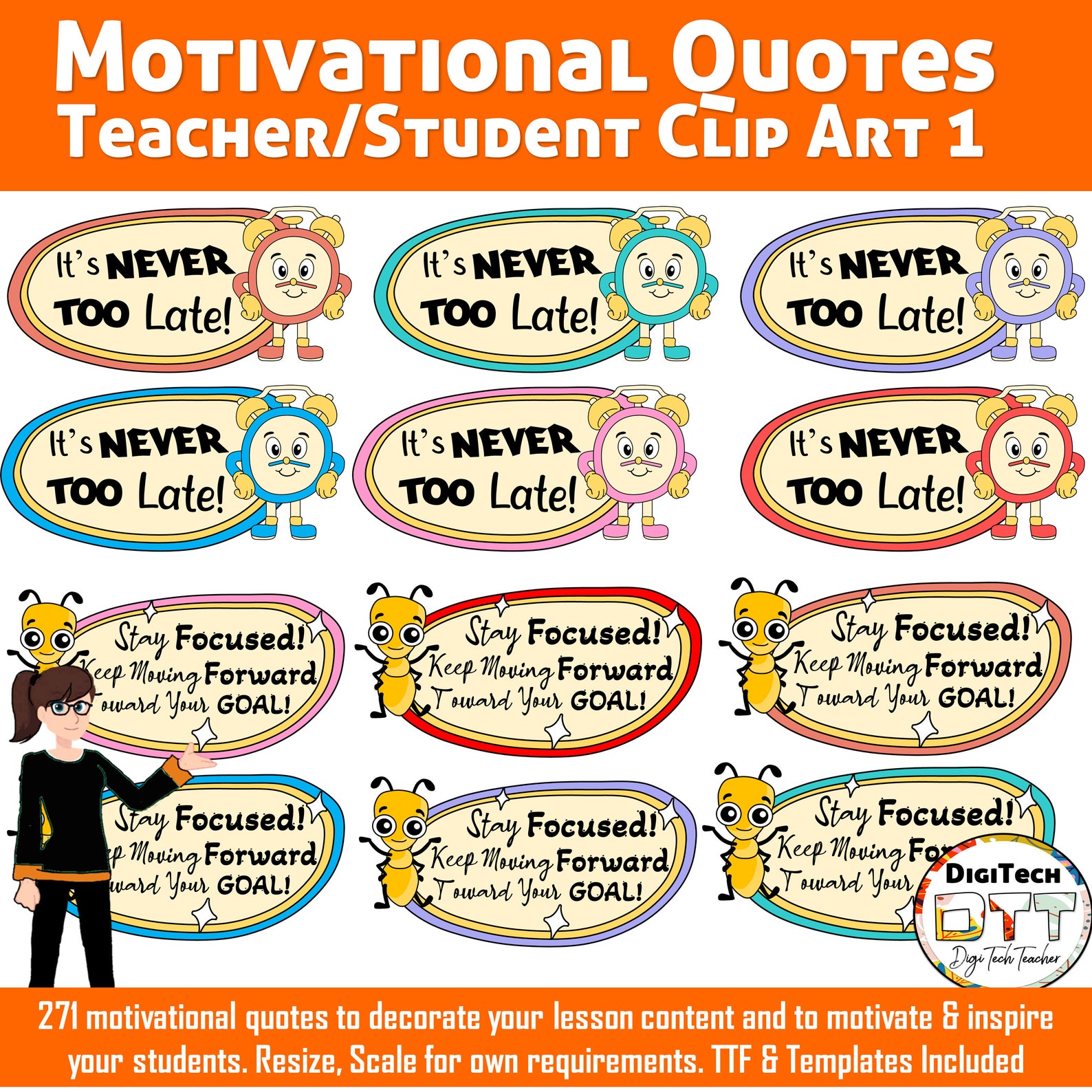 Motivational Quote Clipart 1, Inspirational Student Quote Clipart ...