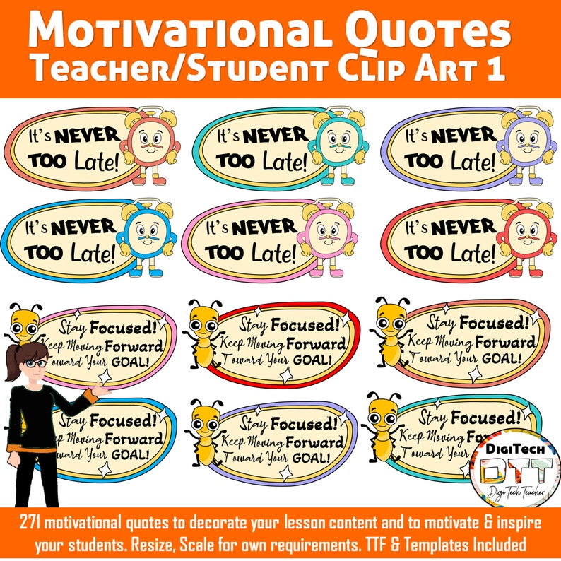 Motivational Quote Clipart 1, Inspirational Student Quote Clipart ...