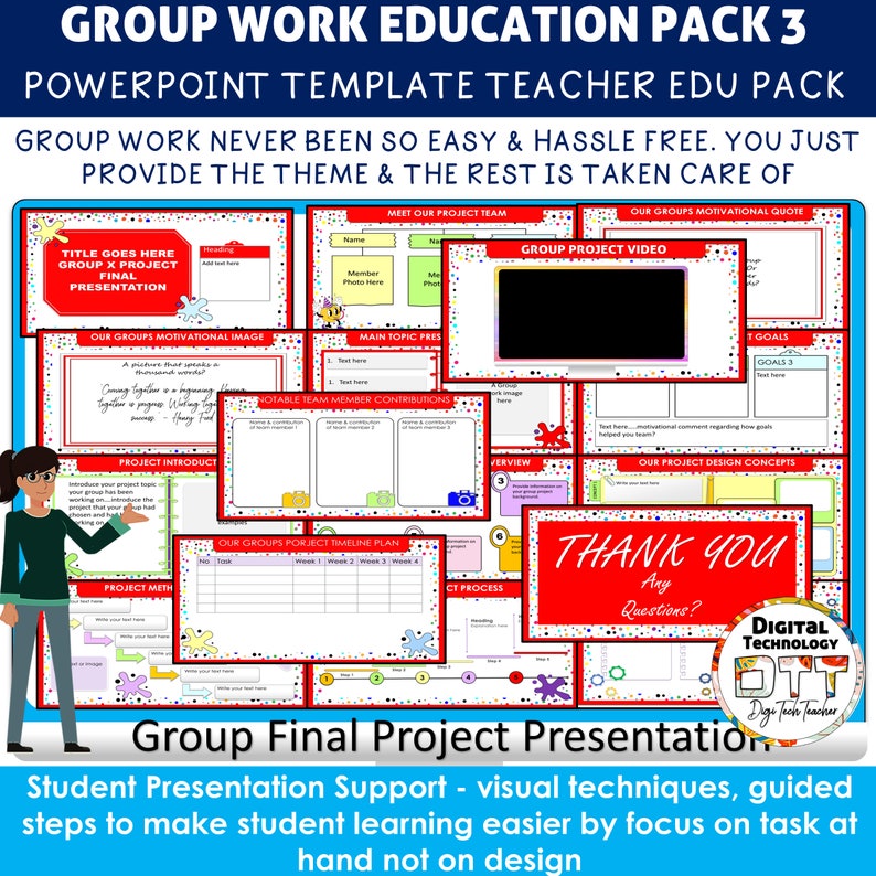 Group Work Powerpoint Template: Teacher Lesson Planner (editable) - Etsy