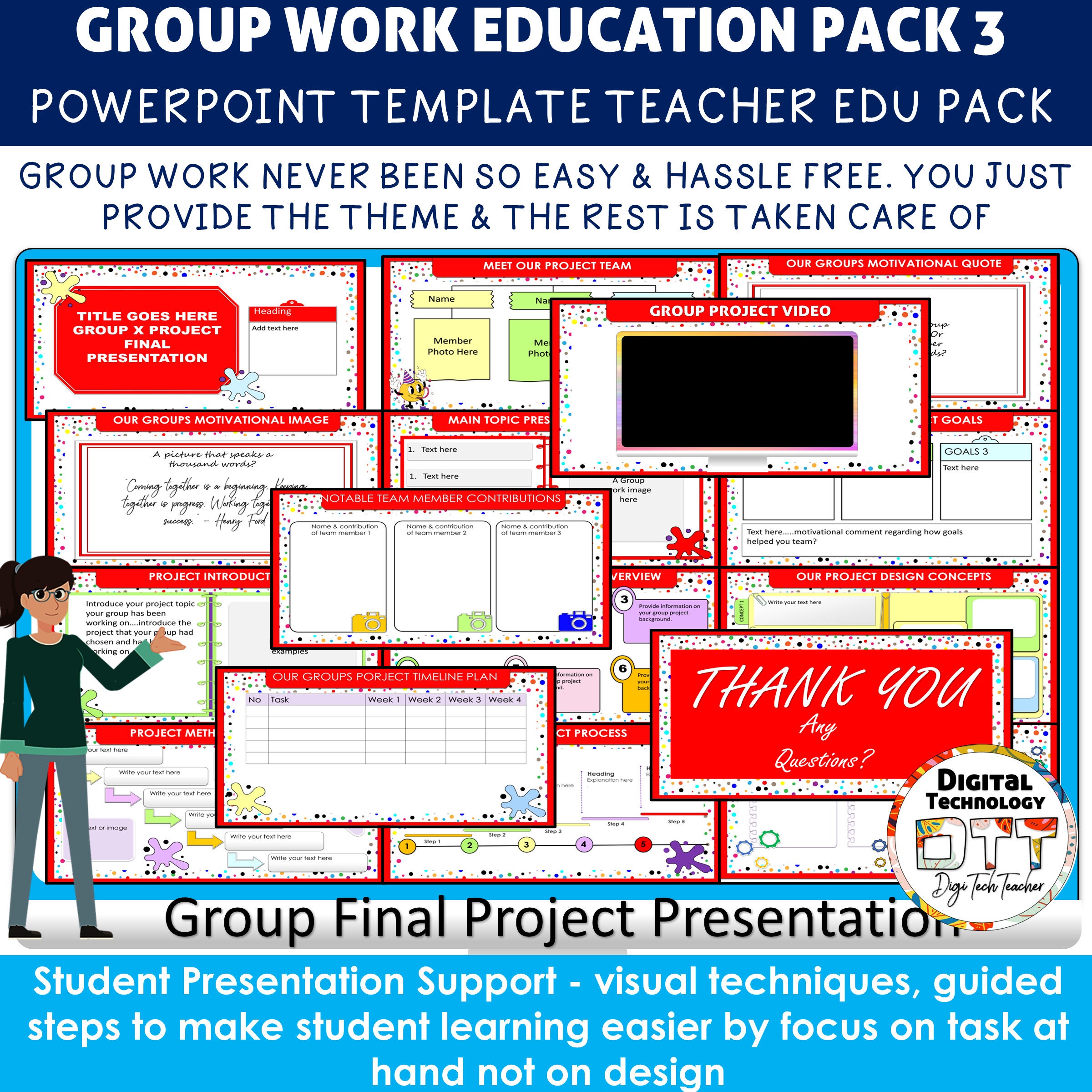 Group Work Powerpoint Template: Teacher Lesson Planner (editable) - Etsy