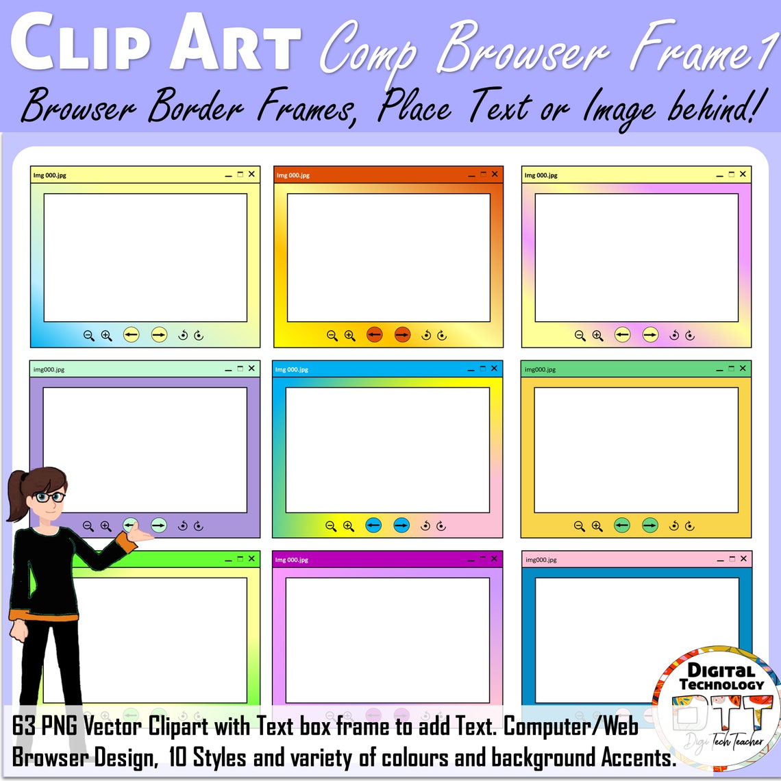 Computer Browser Border Frame Clipart 1, Browser Window Clipart ...