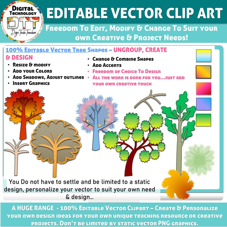 100 Clipart Bundle 6 Variety Clipart Fully Editable - Etsy