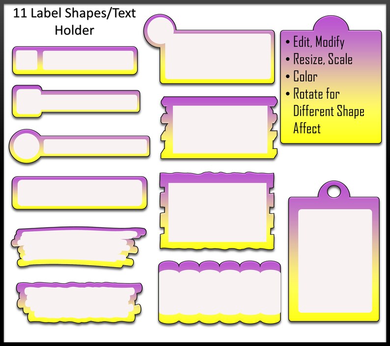Label Clipart 1, 332 PNG, Editable Graphic, Name Lable, Label Frame ...