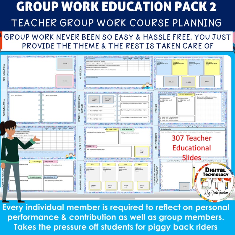 Teacher Group Project Powerpoint Template: Editable Lesson Planner - Etsy