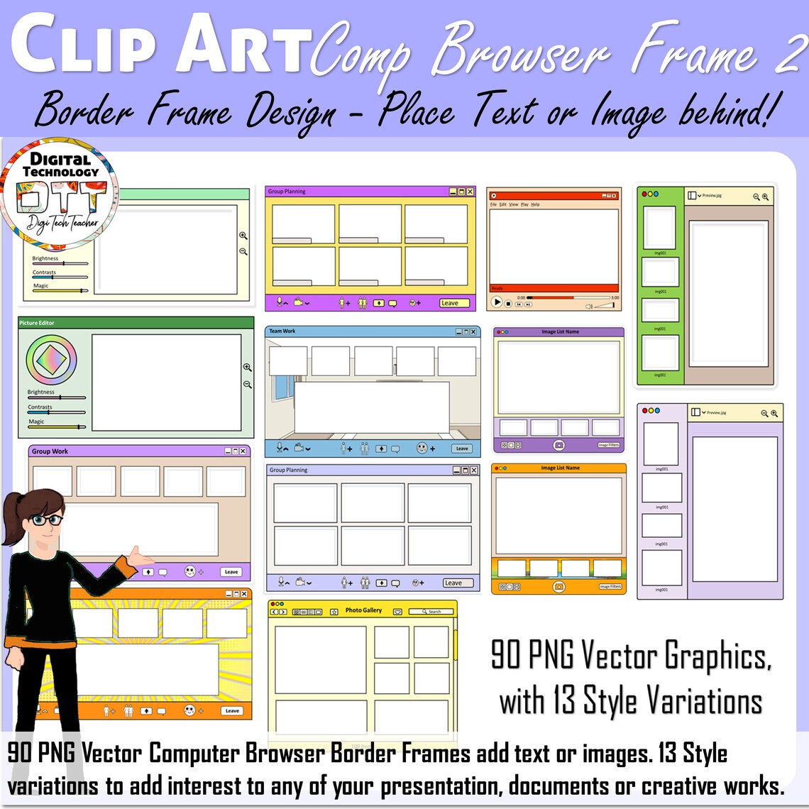 Computer Browser Border Frame Clipart 2, Browser Window Clipart ...
