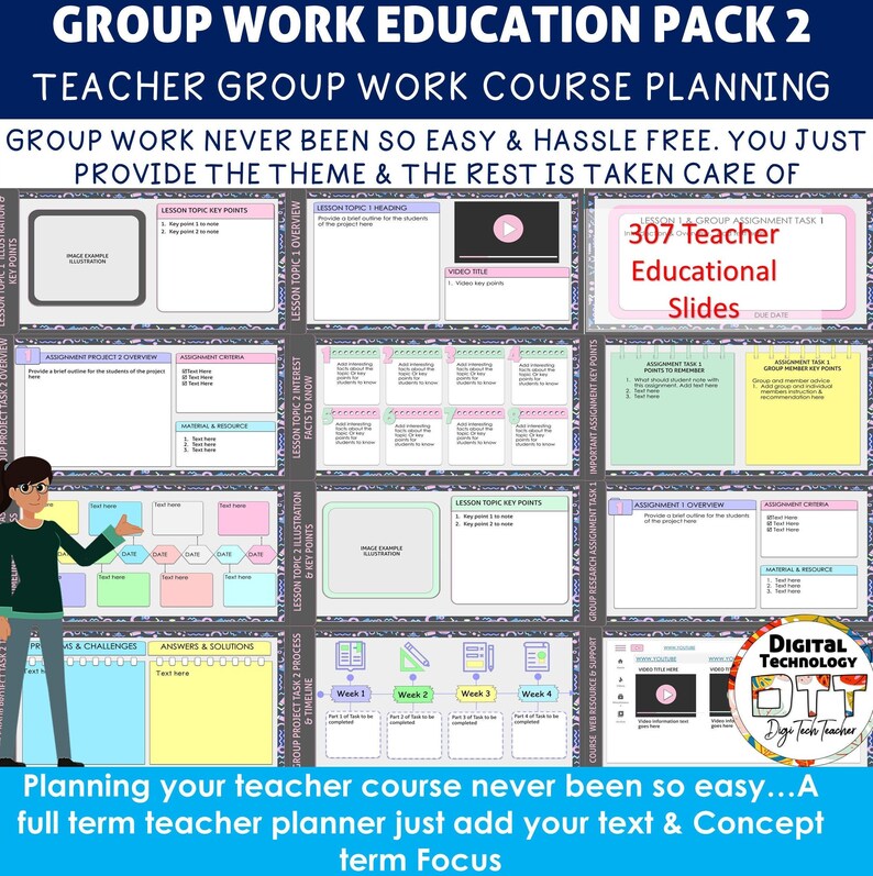 Group Work Powerpoint Template 2, Student Project, Teacher Lesson ...