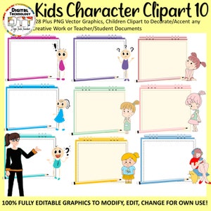 Kids Character Clipart 9, Children Clipart, School Clipart, Middle ...
