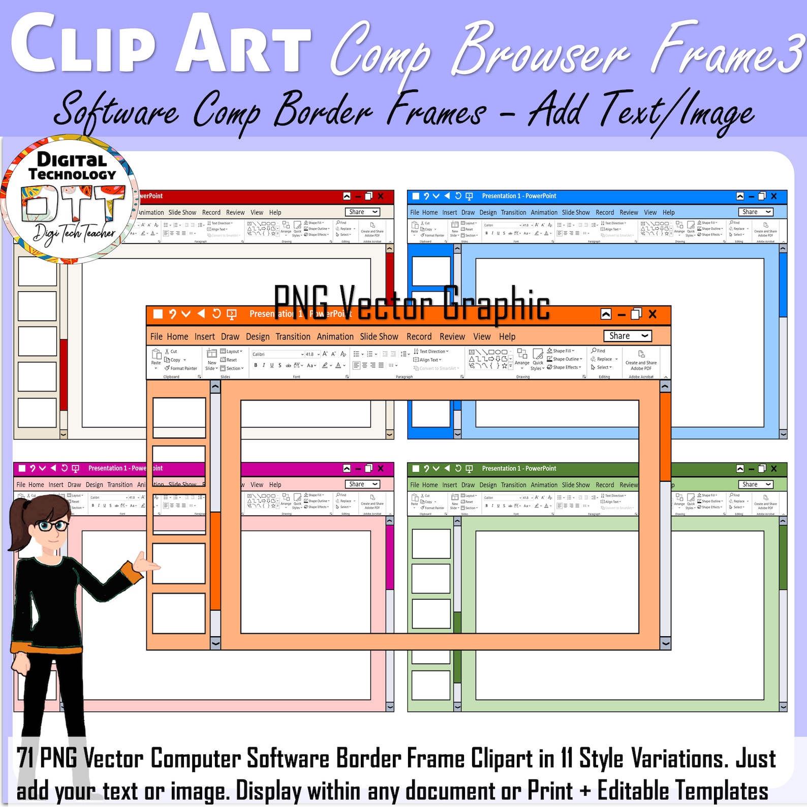 Computer Browser Software Border Frame Clipart 3, Software Vector ...