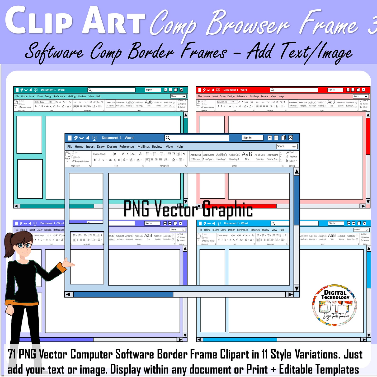 Computer Browser Software Border Frame Clipart 3, Software Vector ...
