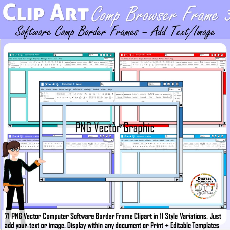 Computer Browser Software Border Frame Clipart 3, Software Vector ...