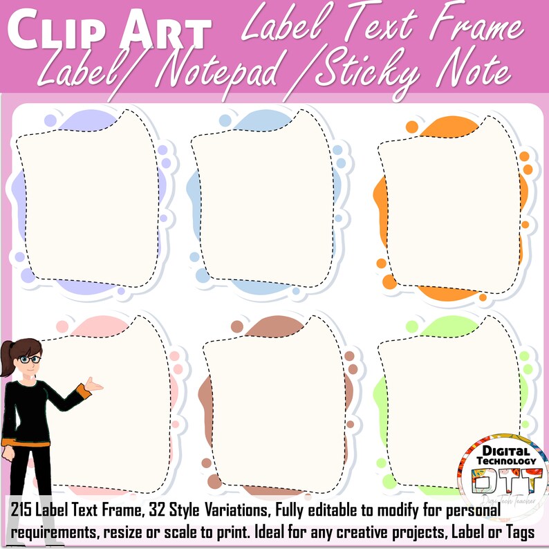 Labe Clipart, Notepad Clipart, Name Tag Clipart, Text Frame Clipart ...