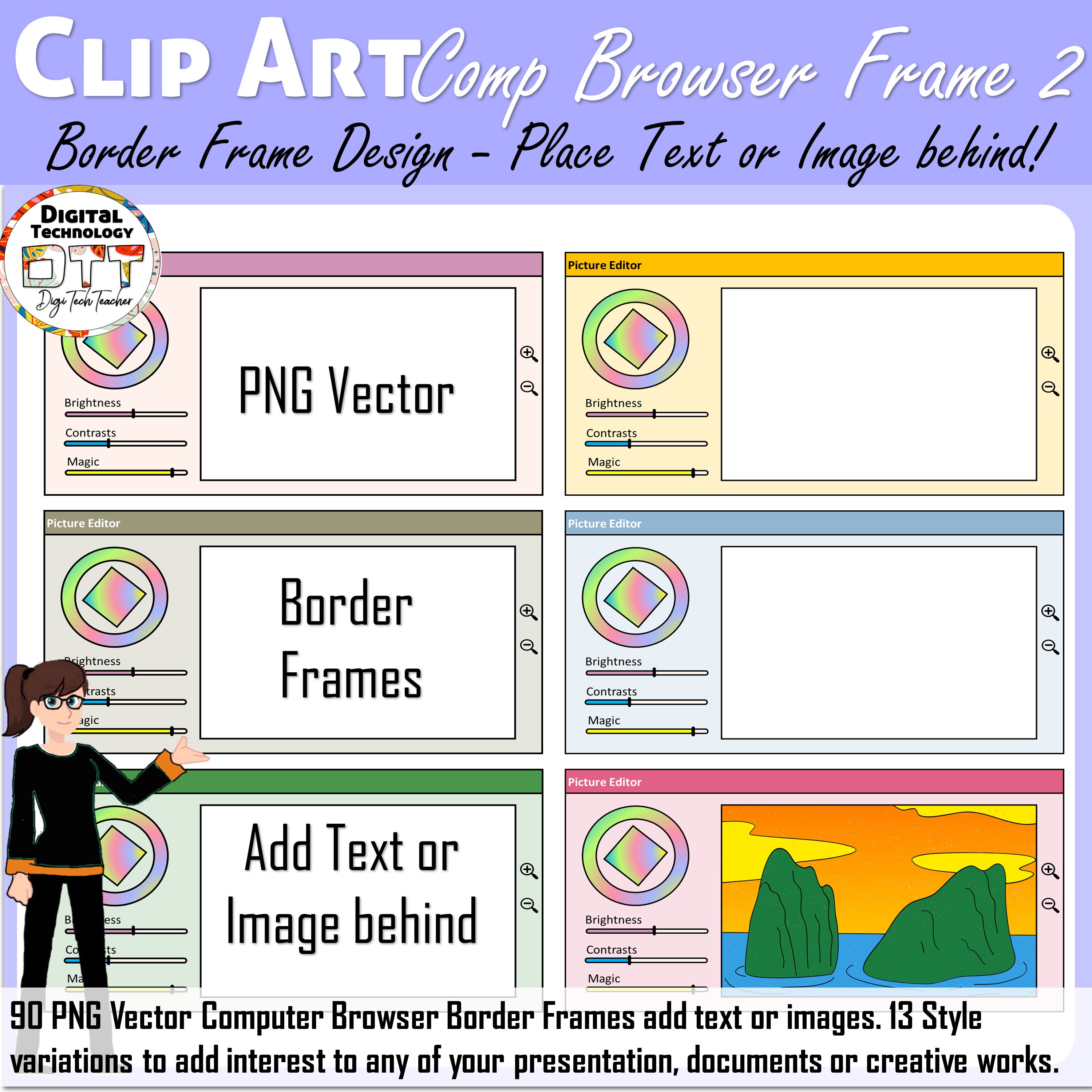 Computer Browser Border Frame Clipart 2, Browser Window Clipart ...