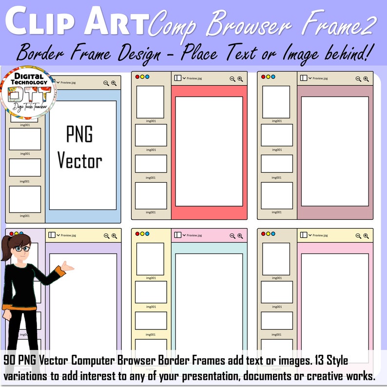 Computer Browser Border Frame Clipart 2, Browser Window Clipart ...