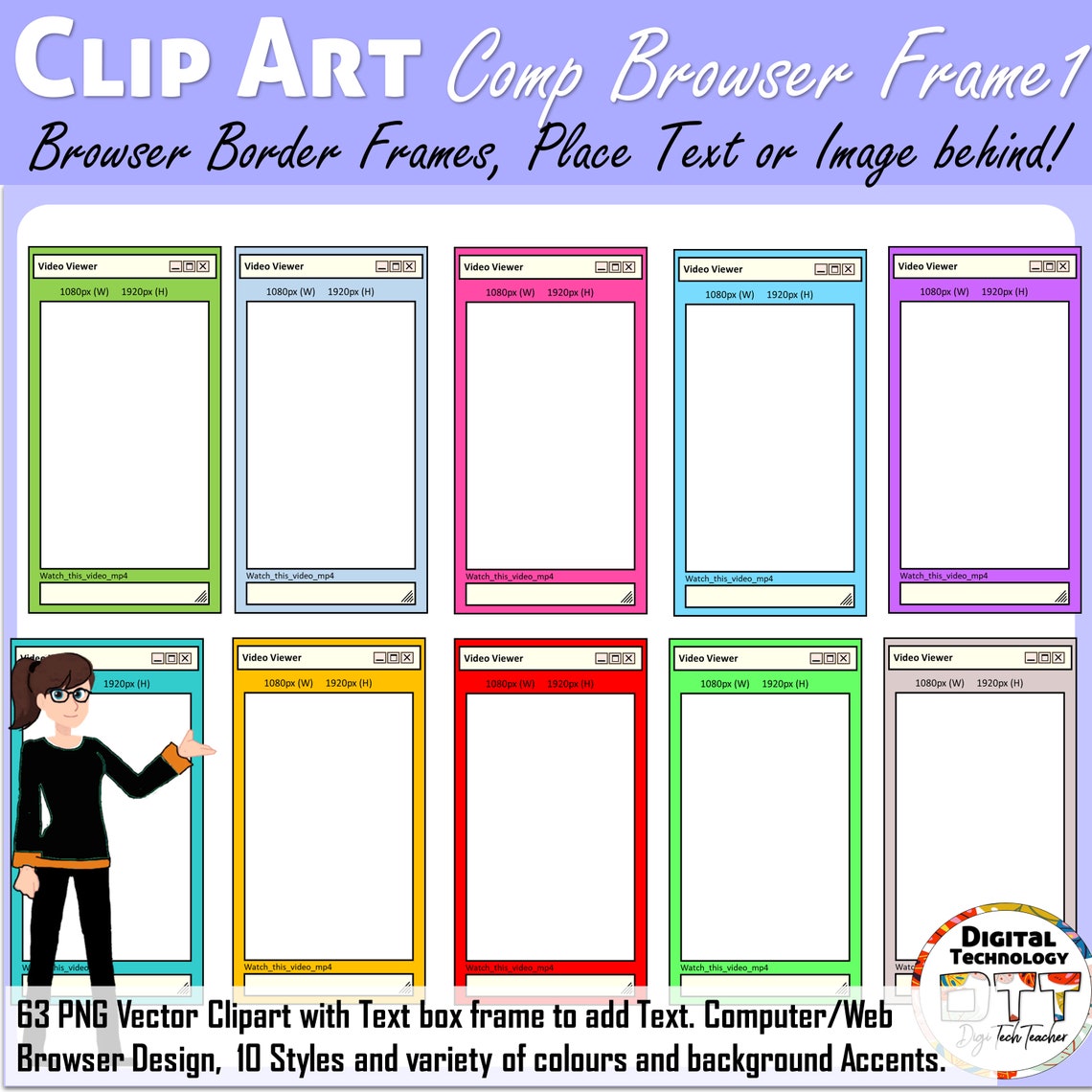 Computer Browser Border Frame Clipart 1, Browser Window Clipart ...