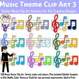 Music Vector Clip Art 3, Media Clip Art, Music Icon Clip Art, Teacher ...