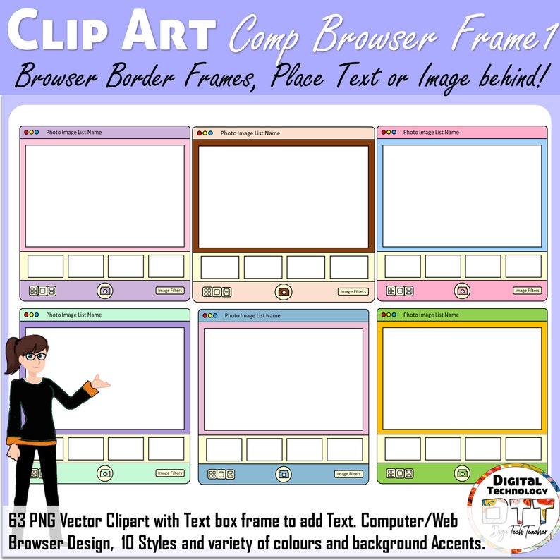 Computer Browser Border Frame Clipart 1, Browser Window Clipart ...