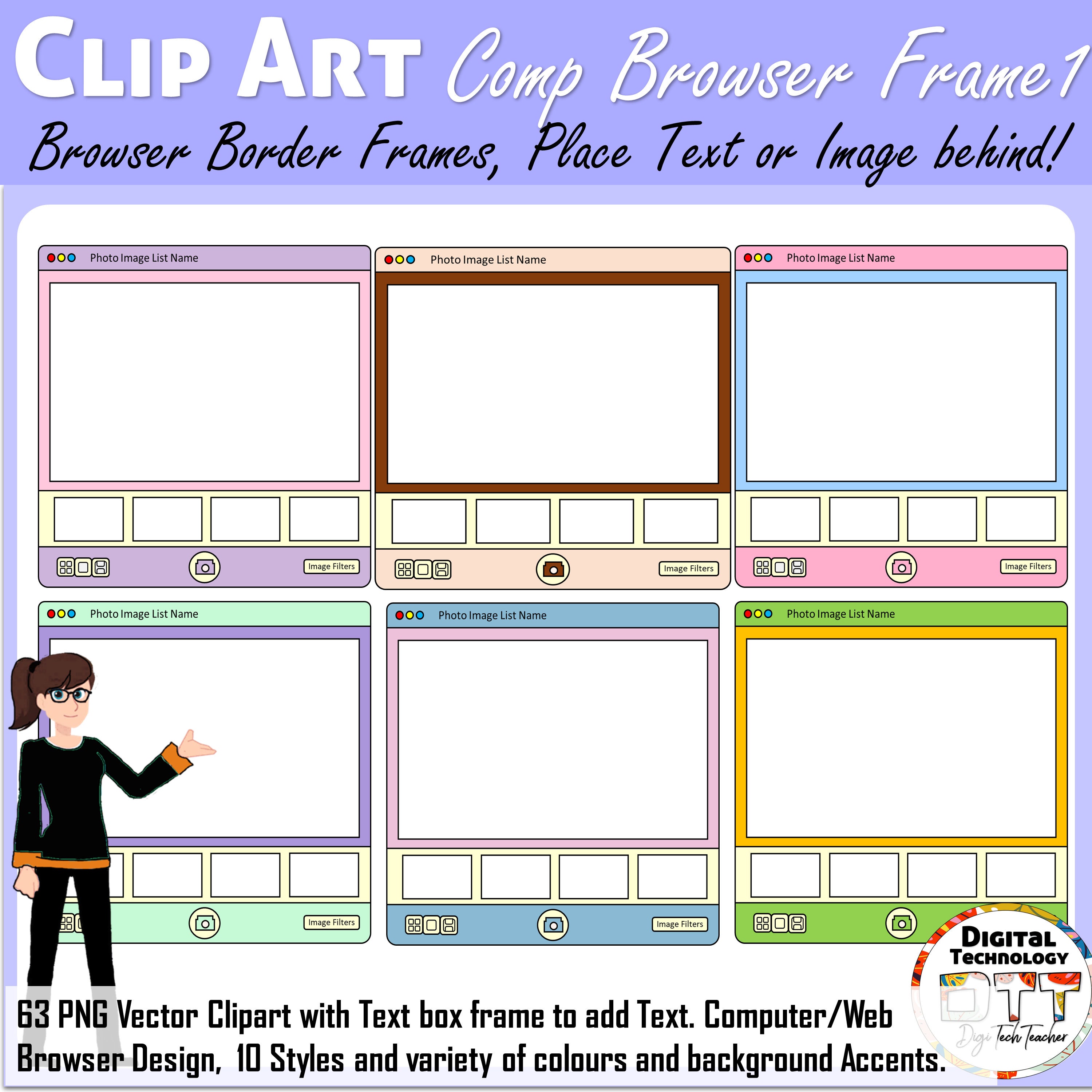 Computer Browser Border Frame Clipart 1, Browser Window Clipart ...
