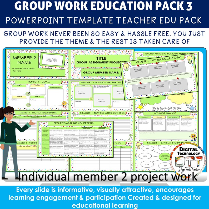 Group Work Powerpoint Template: Teacher Lesson Planner (editable) - Etsy
