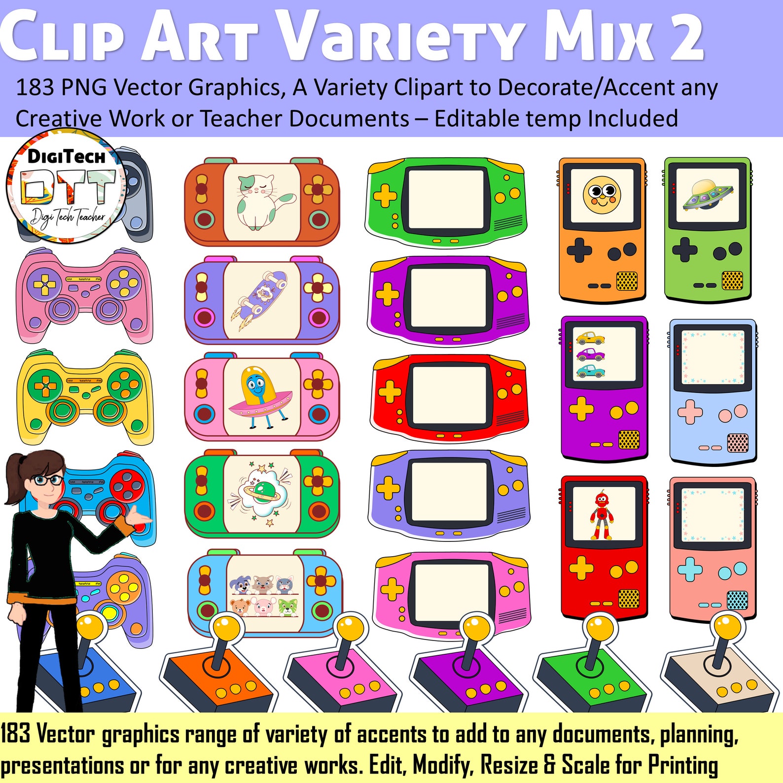 Clip Art Vector Variety Mix 2, Teacher Clipart, Page Accent Clipart ...