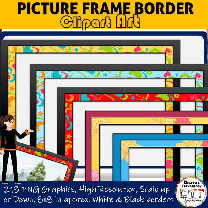Picture Board Frame Clipart 6, Photo Frame Clipart, Decorative Image ...