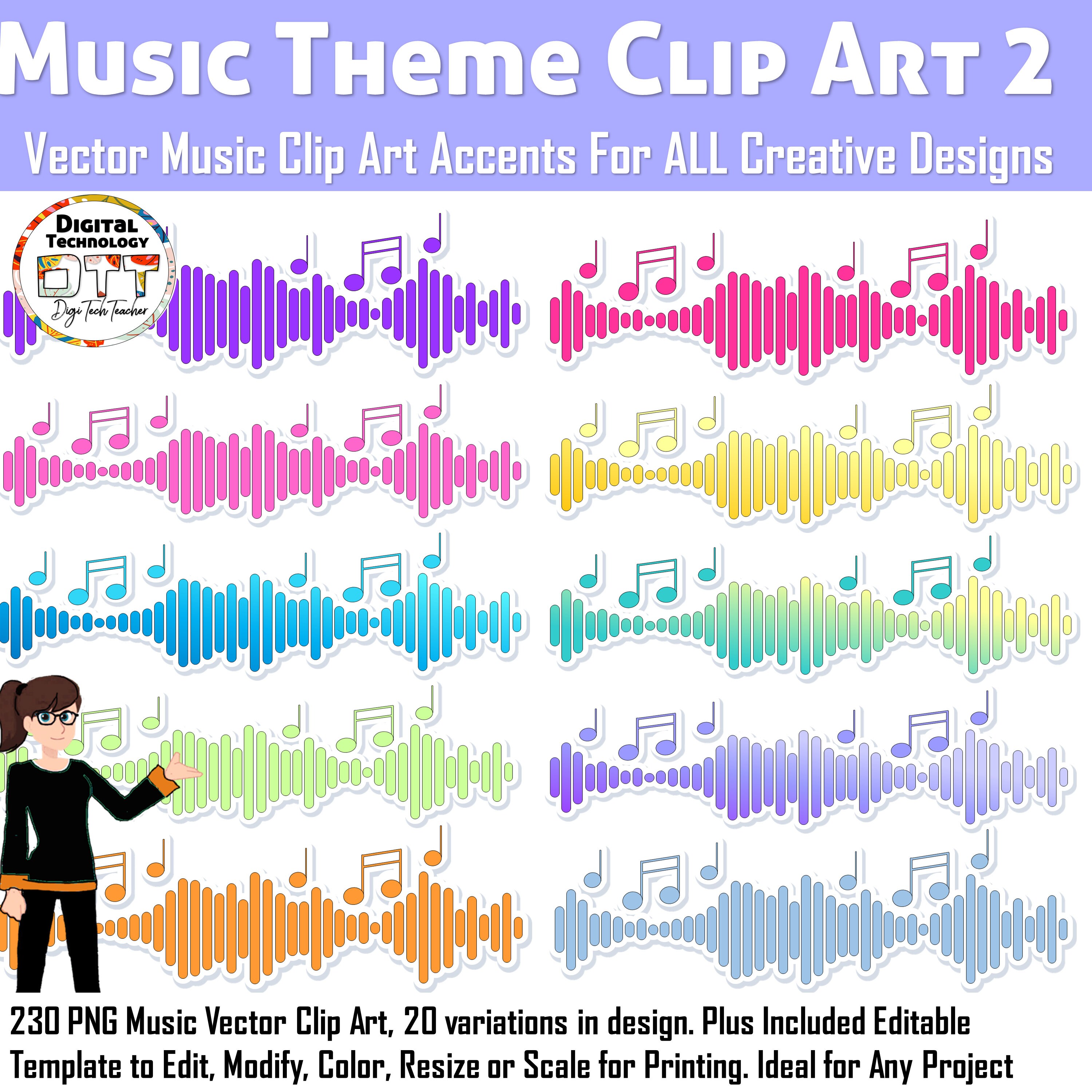 Music Vector Clip Art 2, Media Clip Art, Music Icon Clip Art, Teacher ...