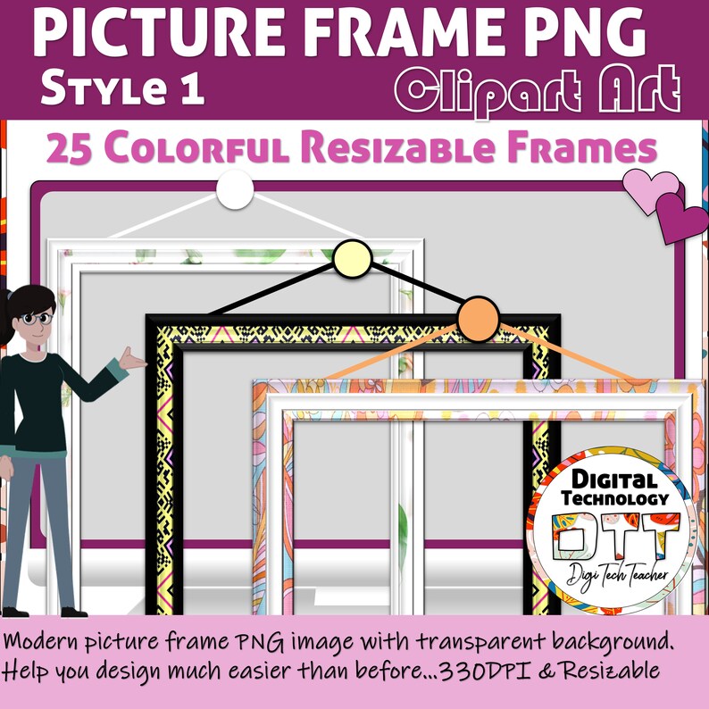 Picture Frame Clipart 1, Vector Photo Frame, Text Holder, Clipart ...