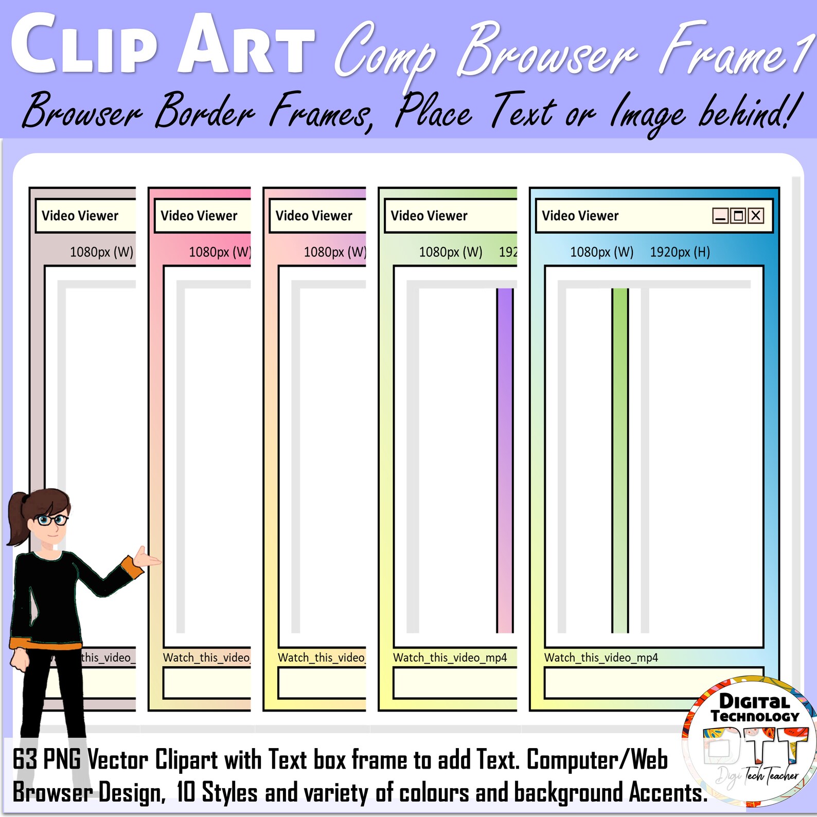 Computer Browser Border Frame Clipart 1, Browser Window Clipart ...