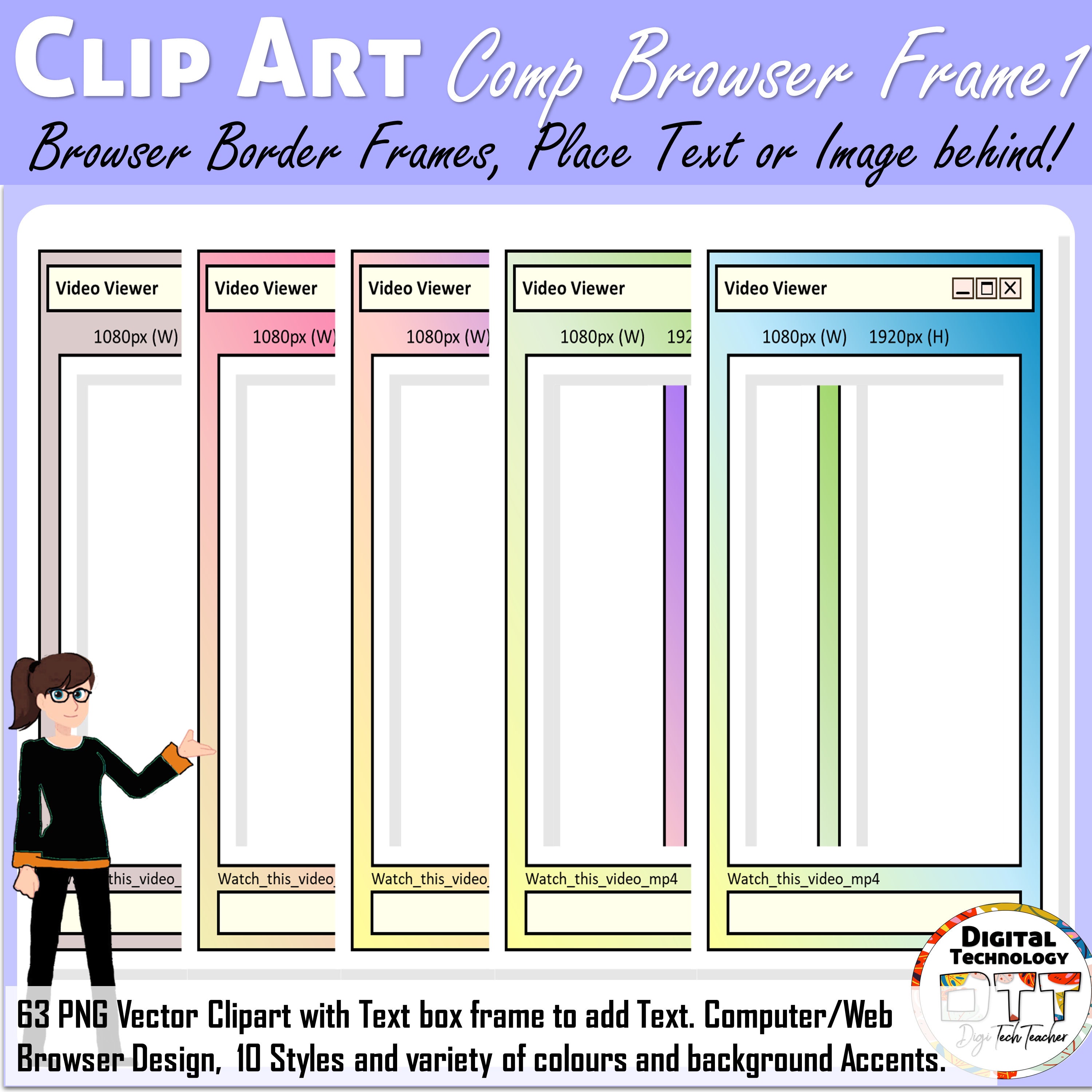 Computer Browser Border Frame Clipart 1, Browser Window Clipart ...
